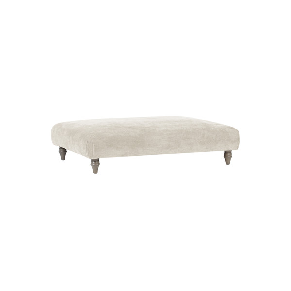 Ashby Cream Fabric Footstool | Oak Furnitureland