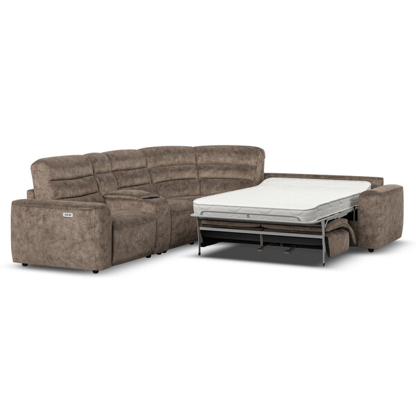 Cohen 5 Seater Right Hand Facing Recliner Sofa Bed and Console in ...