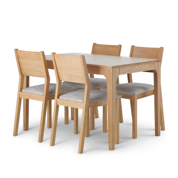 Durham Oak Dining Table with 4 Chairs | Oak Furnitureland