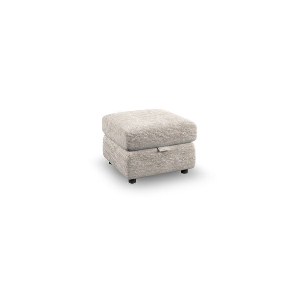 Emerson Luxe Natural Fabric Storage Footstool
