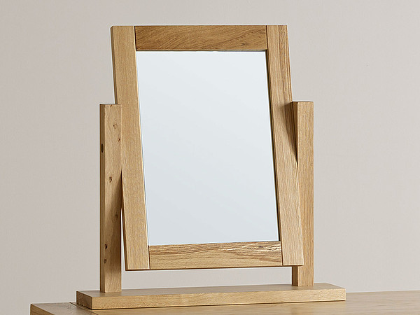 Fresco Natural Solid Oak Dressing Table Mirror – Toptags