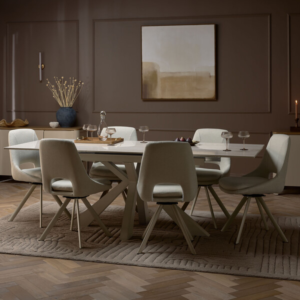 Kobi Ceramic Extending Dining Table | Oak Furnitureland