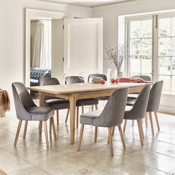Newton Solid Oak Extending Dining Table | Oak Furnitureland