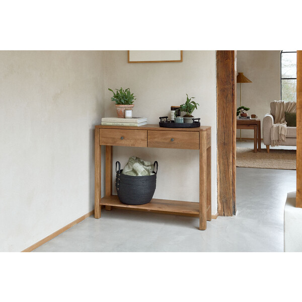 Noah Solid Mango Wood Console Table | Oak Furnitureland