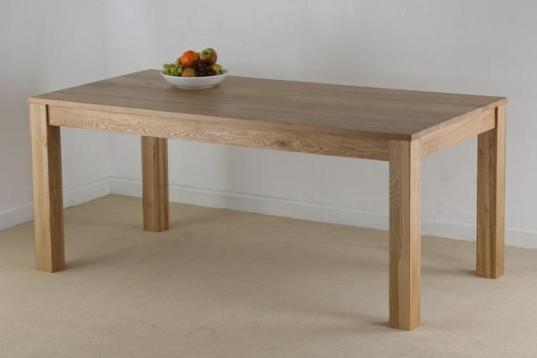 Oakdale Natural Solid Oak 6ft X 3ft Dining Table | Mycube