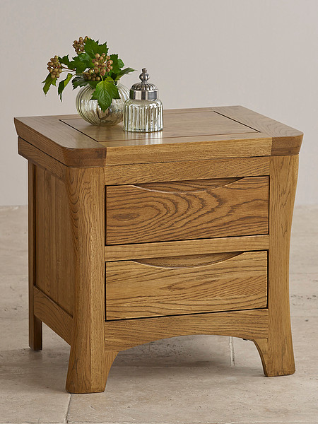 Orrick Rustic Solid Oak Bedside Table – Toptags