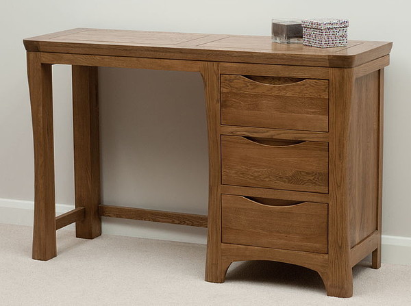 Orrick Rustic Solid Oak Dressing Table | Skalia