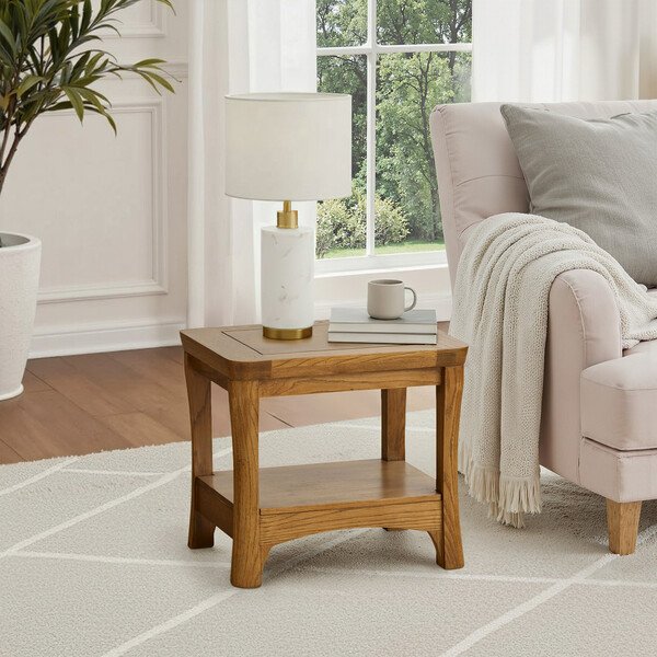 Small Low Table | Orrick | Rustic Solid Oak | Oak Furnitureland