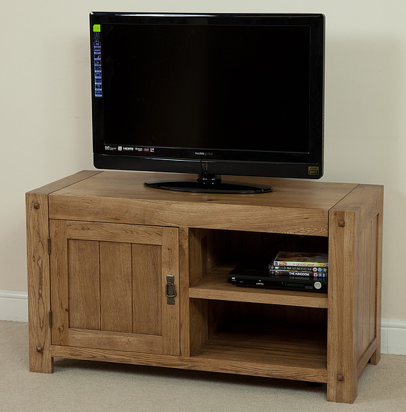 Quercus Rustic Solid Oak Tv Cabinet – Realpedia