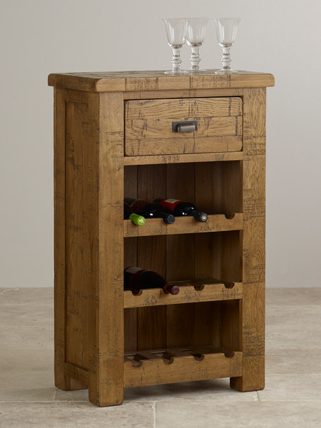 Ripley Rough Sawn Solid Oak Wine Rack – Toptags