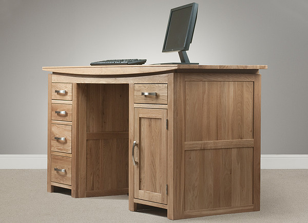 Tokyo Natural Solid Oak Computer Desk | Home Office Furniture