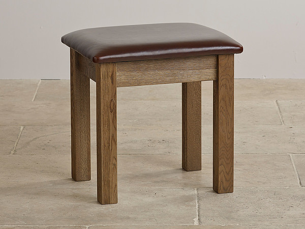 Windsor Brushed Solid Oak Dressing Stool – Toptags