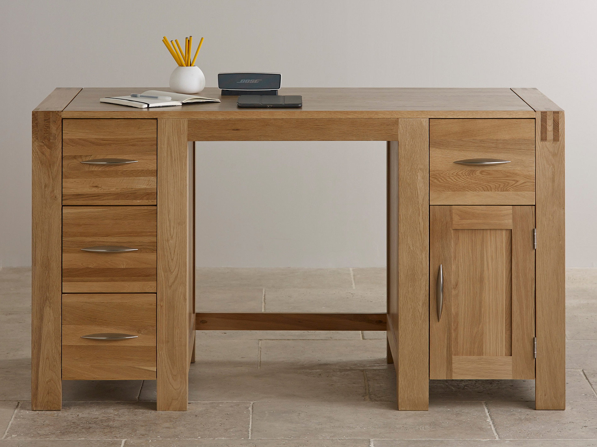 Alto Natural Solid Oak Computer Desk | Home Office Furniture