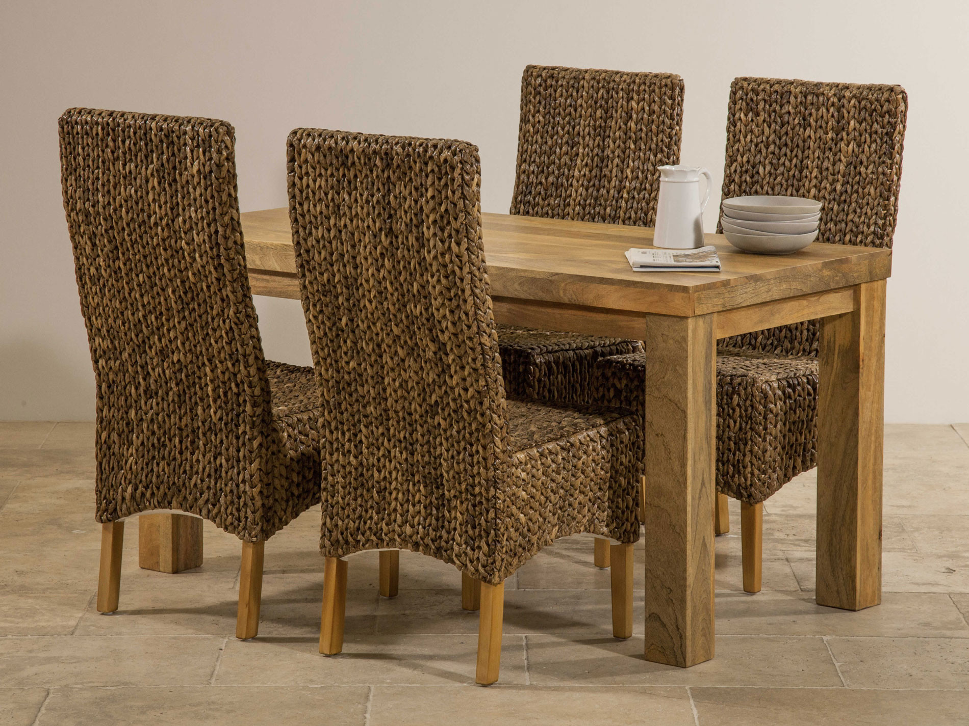 Mantis Light Natural Solid Mango 5ft x 2ft 6" Dining Table