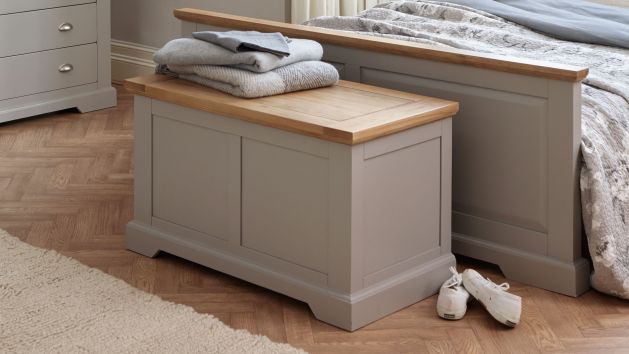 Oak Blanket Boxes | Blanket Storage | Ottomans | Oak Furnitureland