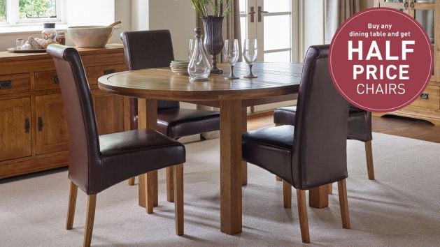 Round Dining Table and Chairs | Round Dining Sets | Oak Furnitureland