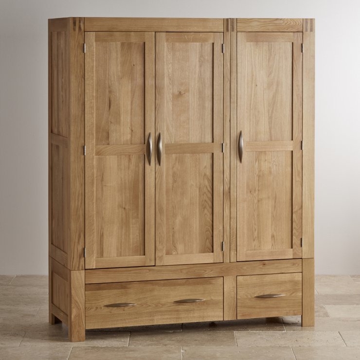 Alto Triple Wardrobe in Natural Solid Oak | Oak Furniture Land