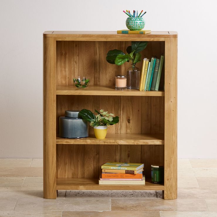 Romsey Small Bookcase in Natural Solid Oak | Oak Furniture Land
