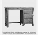 Orrick Dressing Table in Rustic Solid Oak | Oak Furniture Land