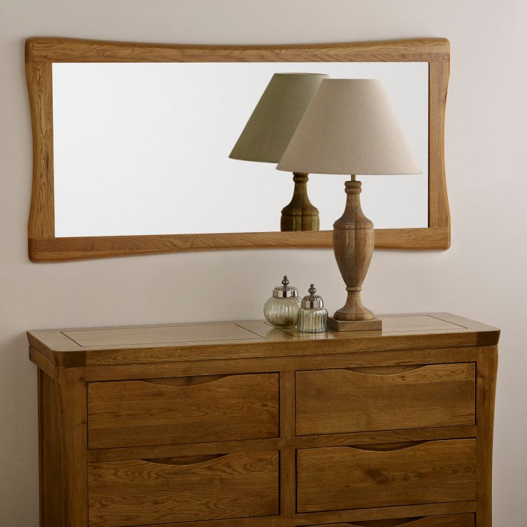 Orrick Wall Mirror in Natural Solid Oak | Oak Furniture Land