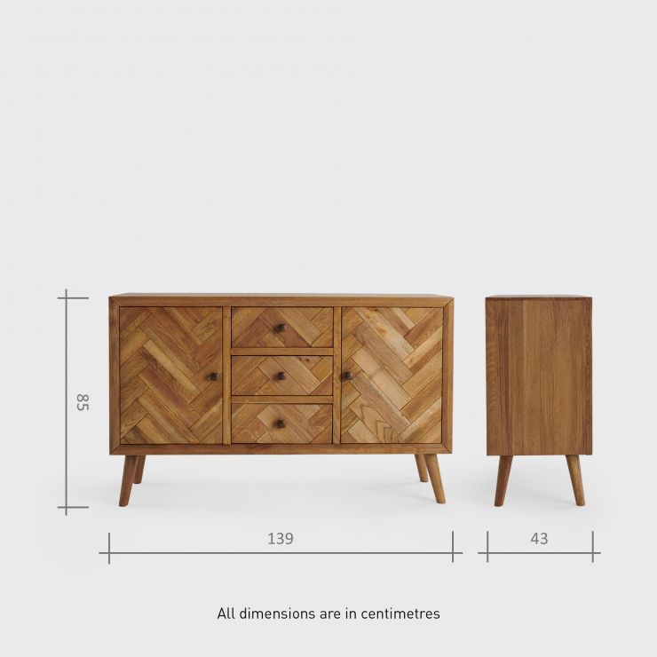 Parquet Mid Century Sideboard | Oak Furnitureland