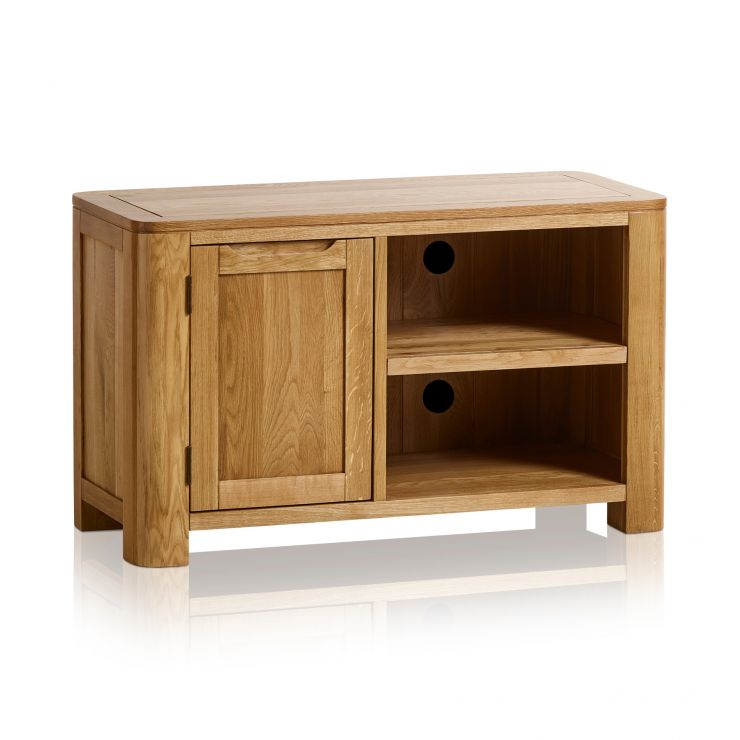 Romsey Small TV Cabinet in Natural Solid Oak | Oak Furniture Land