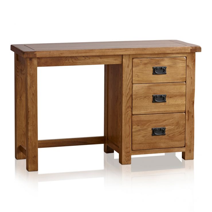 Rustic Dressing Table in Solid Oak | Oak Furnitureland