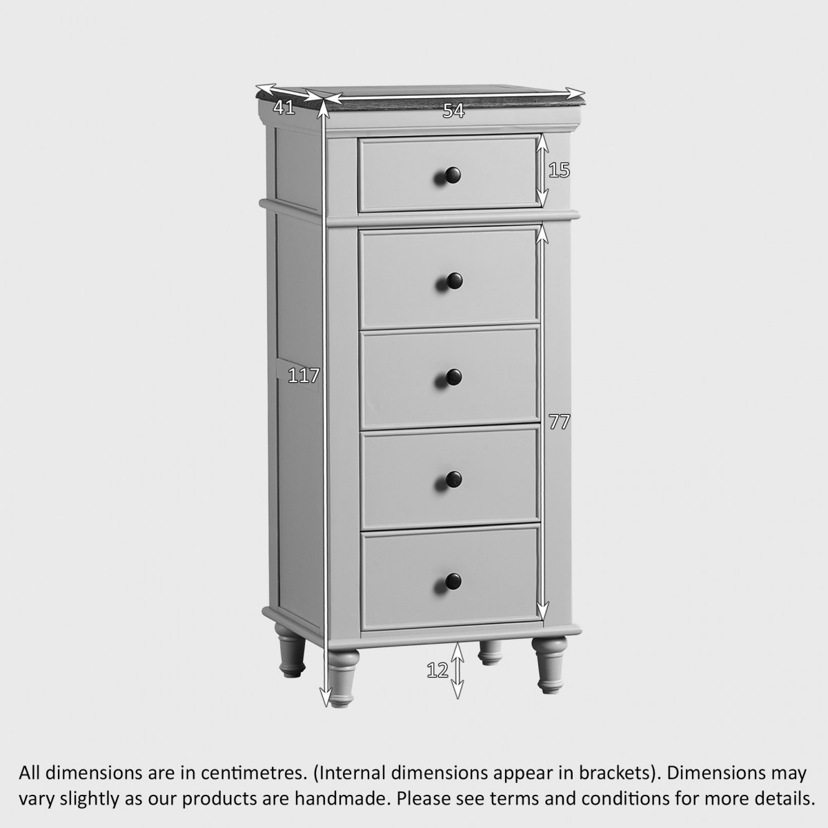 Shay Tallboy | Rustic Oak & Painted Hardwood | Oak Furniture Land