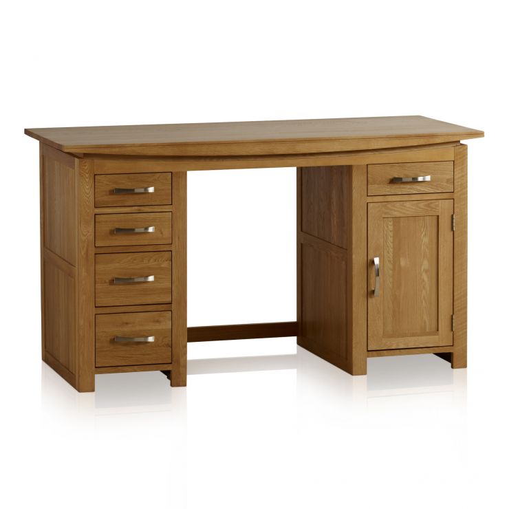 Tokyo Natural Solid Oak Computer Desk by Oak Furniture Land
