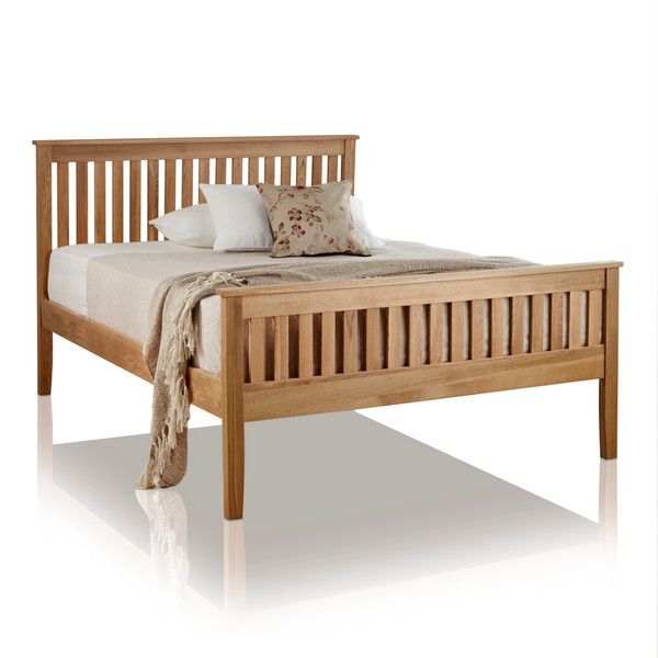 Bevel King-Size Bed in Natural Solid Oak | Oak Furniture Land