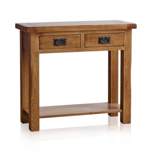 Original Rustic Computer Desk in Solid Oak | Oak Furniture Land